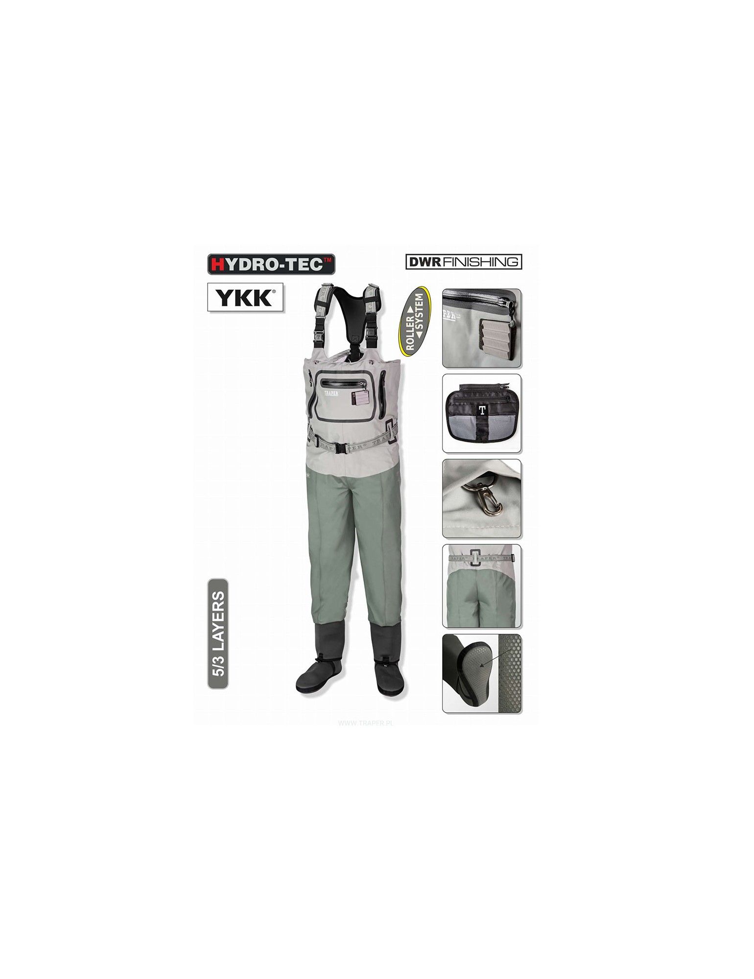 TRAPER Wader Pesca Transpirable JUKON - 2022 TALLLA - Desplegable TALLA L
